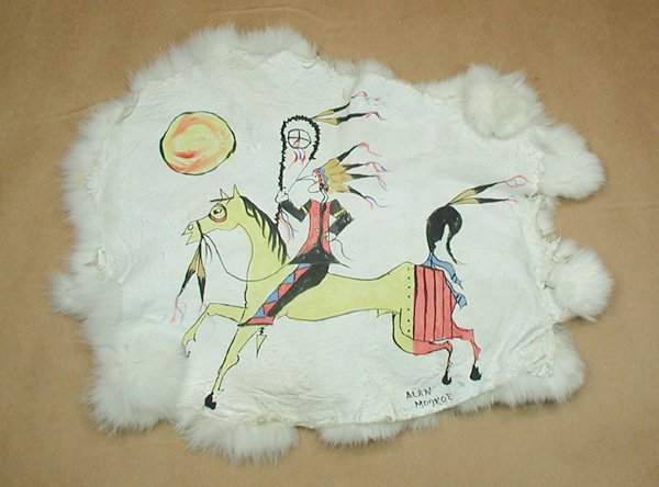 Lakota Ledger Art Native American Indian Painting