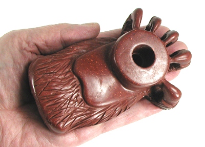 Alan Monroe Lakota Catlinite Bear Paw Pipestone Pipe CEP105
