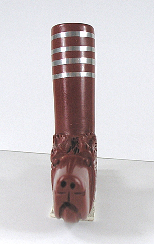 Alan Monroe Lakota catlinite pipestone four winds wolf effigy pipe