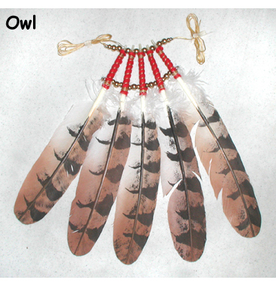 Lakota "Owl" Feather Pipe Drop PD-H