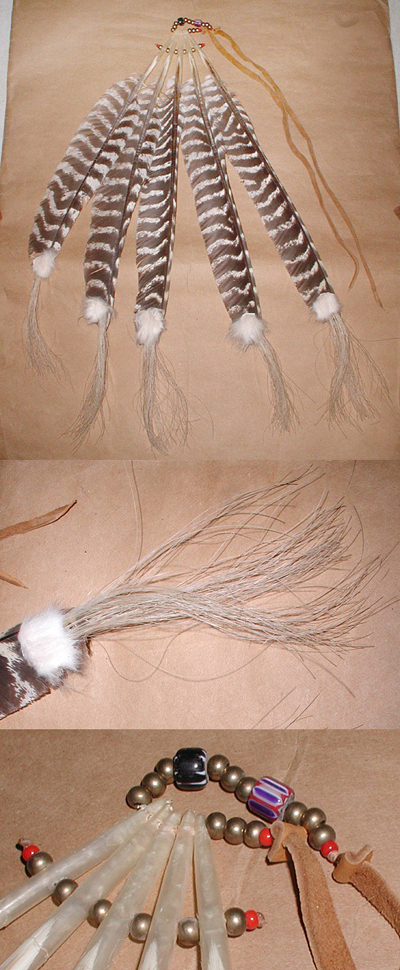 Lakota 5-Feather Pipe Drops