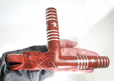 Lakota Pipestone 4-Winds Eagle Effigy Chief's Pipe