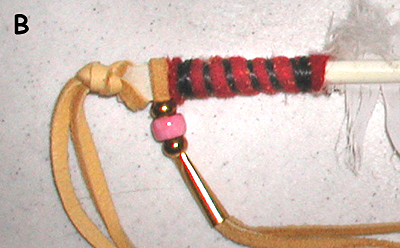 Native American Lakota Feather Hair Ties FEG