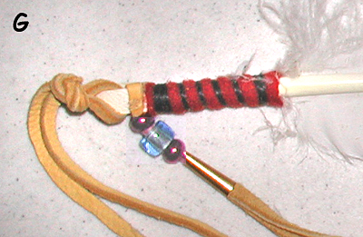 Native American Lakota Feather Hair Ties FEG
