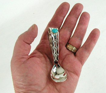 Native American Sterling Silver Baby Spoon with Turquoise by Jeff ...