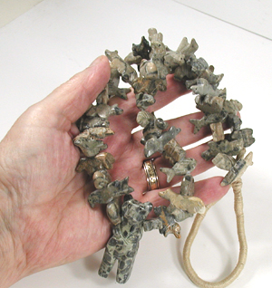 BBN191 stacked animal fetish necklace 24 inch