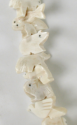 BBN192 stacked animal fetish necklace 32 inch