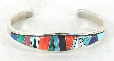 Patrick and Laura Lincoln Navajo Sterling Silver and Stone Inlay ...