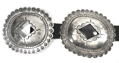 Vintage Navajo First Phase-Style sterling silver concho belt
