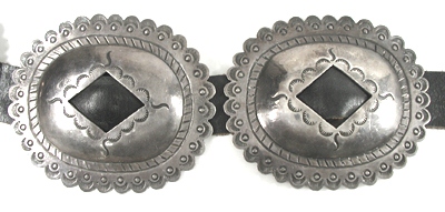 Vintage Navajo First Phase-Style sterling silver concho belt