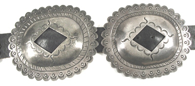 Vintage Navajo First Phase-Style sterling silver concho belt