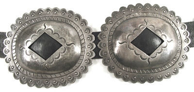 Vintage Navajo First Phase-Style sterling silver concho belt