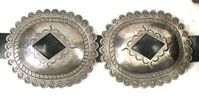 Vintage Navajo First Phase-Style sterling silver concho belt