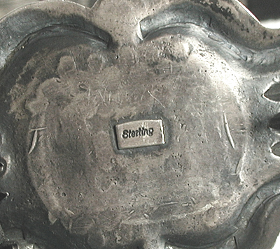 NOS Stamped Sterling Silver Concho Belt CB119