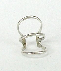 Native American ear cuff three wire sterling silver Zuni