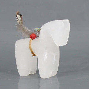 Authentic Native American horse fetish of Italian Ice Alabaster with ...