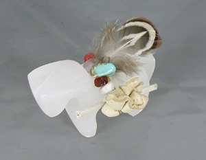 Authentic Native American horse fetish of Italian Ice Alabaster with ...