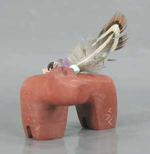 Authentic Native American catlinite bear fetish by Oglala Lakota ...