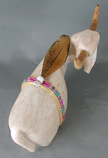 Harold Davidson Navajo Large Longhorn Fetish Carving FT423