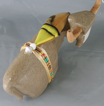 Harold Davidson Navajo Large Longhorn Fetish Carving FT424