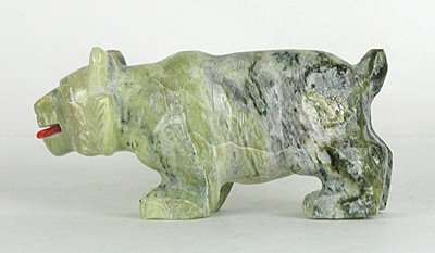 Native American Bobcat fetish carving Herbert Davis Navajo