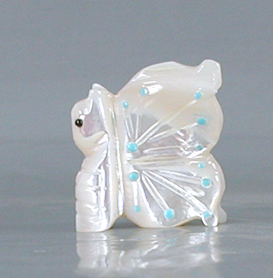 Danette Laate Zuni Mother of Pearl Butterfly Maiden Carving FM272