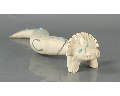 Paulette and Farlan Quam Zuni Snake fetish carving - Awanyu the Plumed ...