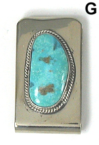 Turquoise and Sterling Silver Money Clip