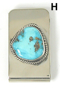 Turquoise and Sterling Silver Money Clip