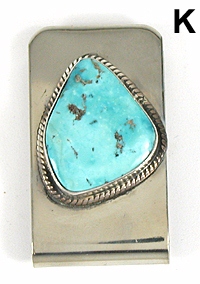 Turquoise and Sterling Silver Money Clip