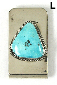 Turquoise and Sterling Silver Money Clip