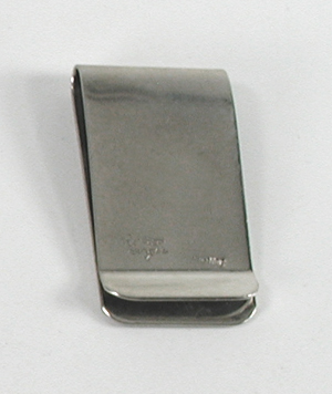 Richard Singer Navajo Sterling Silver Chip Inlay Wolf Money Clip MC564