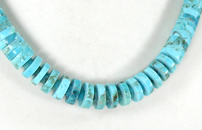 Authentic Native American Heishi 21 inch turquoise Heishi Necklace by ...