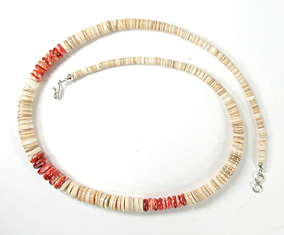 Authentic Native American Heishi 22 inch melon shell heishi Necklace by ...