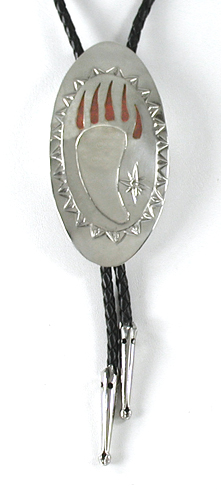 Mitchell Zephier Lakota Bear Paw Bolo tie BOL123