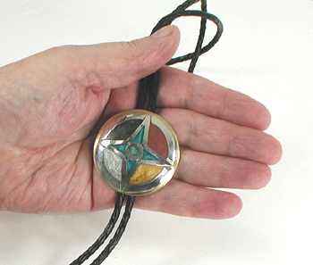 Authentic Native American Morning Star Bolo tie by Lakota artisan ...