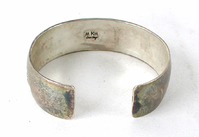 Authentic Native American Sterling Silver Storyteller Bracelet size 6 1/2
