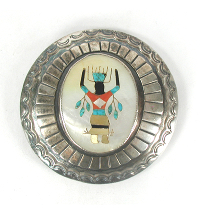 Inlay Kachina Belt buckle BU214