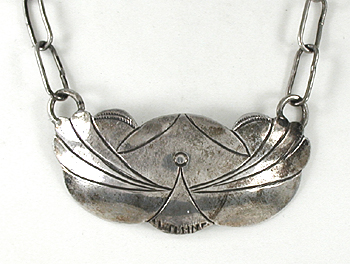 Vintage Don Chee Navajo Sterling Silver Pendant on Handmade Chain N680