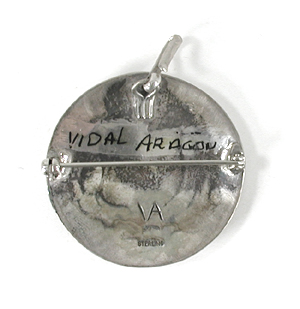 Vidal Aragon Kewa Sterling Silver Storyteller Pin Pendant P585