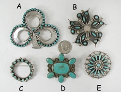 Vintage Native American Pins