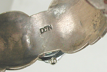 Delvin Nelson Navajo Vintage Peyote Bird watch cuff with turquoise ...