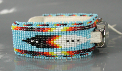 Hand Beaded Watch Bracelet W358