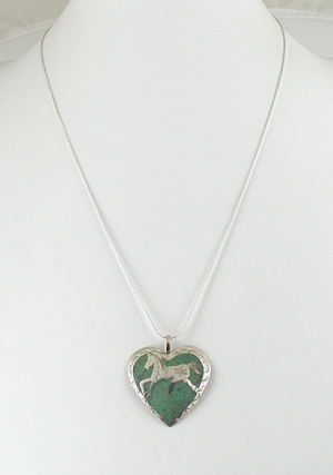 Authentic Native American Indian Horse Pendant by Lakota artisan ...
