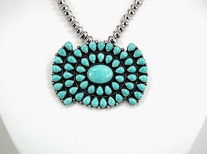 Native American Anthony Skeets Navajo Sterling Silver Turquoise Bow ...