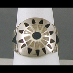 Mitchell Zephier Lakota Circle Feather Ring size 12 1/2 NR642