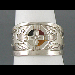 Mitchell Zephier Lakota Four Directions Horse Ring size 11 1/2 NR643
