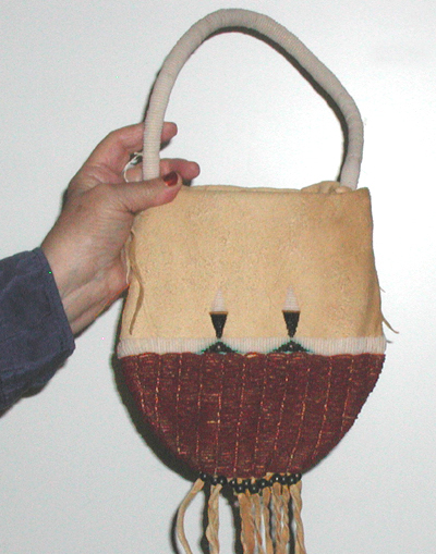 Authentic Native American leather medicine bag with hand painted ...