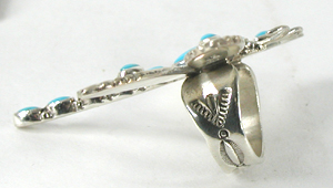 Lee Charley Navajo Dragonfly Ring Sterling Silver and Turquoise size 8 ...