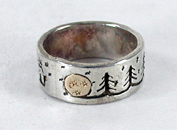 Vidal Aragon Kewa Turquoise Sterling Silver Ring size 4 1/2 VR410